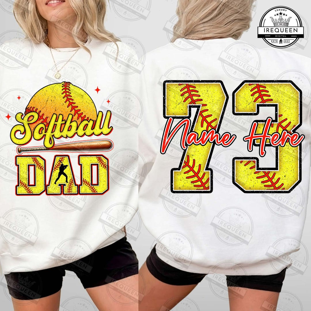 Retro Softball Dad Png, Softball Dad Like A Baseball Dad but With ...