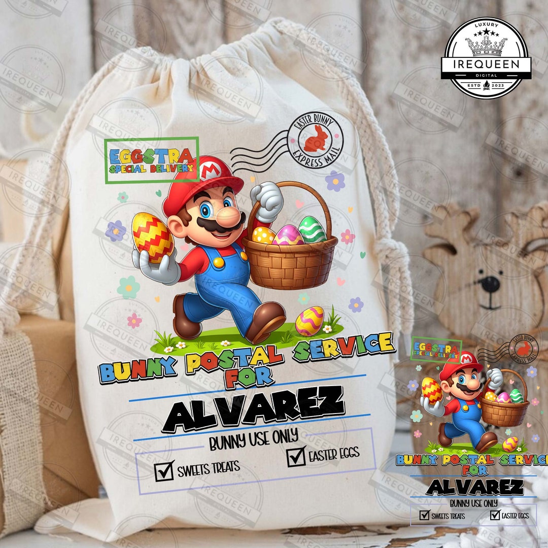Easter Cartoon Super Game Bunny Sack Png, Easter Sack Special Delivery ...