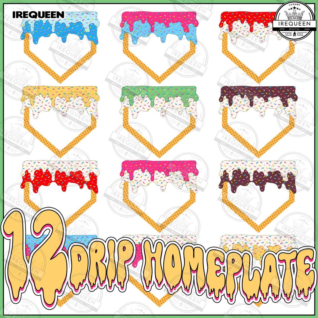 12 Waffle Home Plate Png Template Bundle, Baseball Home, Baseball Ice ...