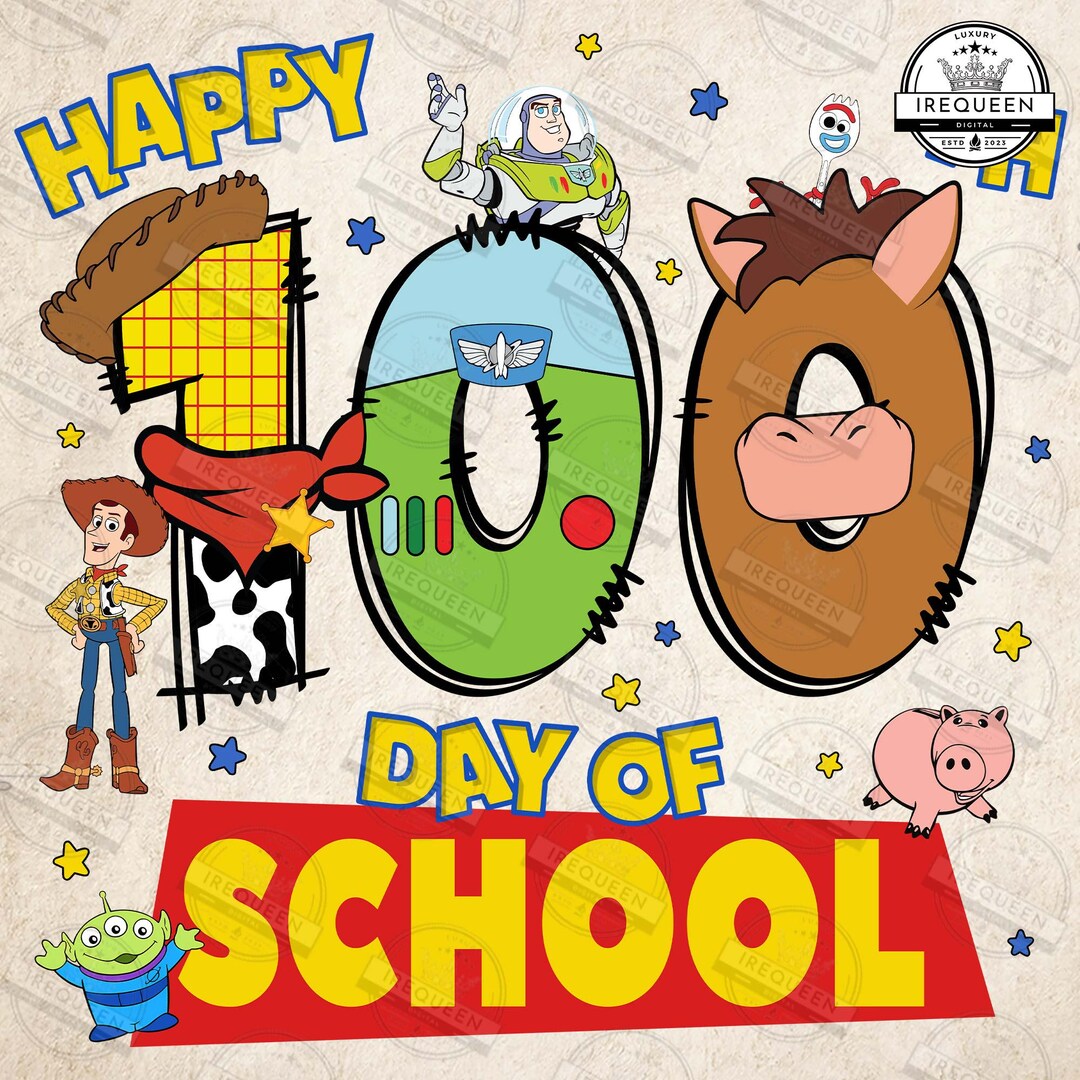 100 Days of School Cartoon Png, Happy 100 Days of School Png, 100 Days ...