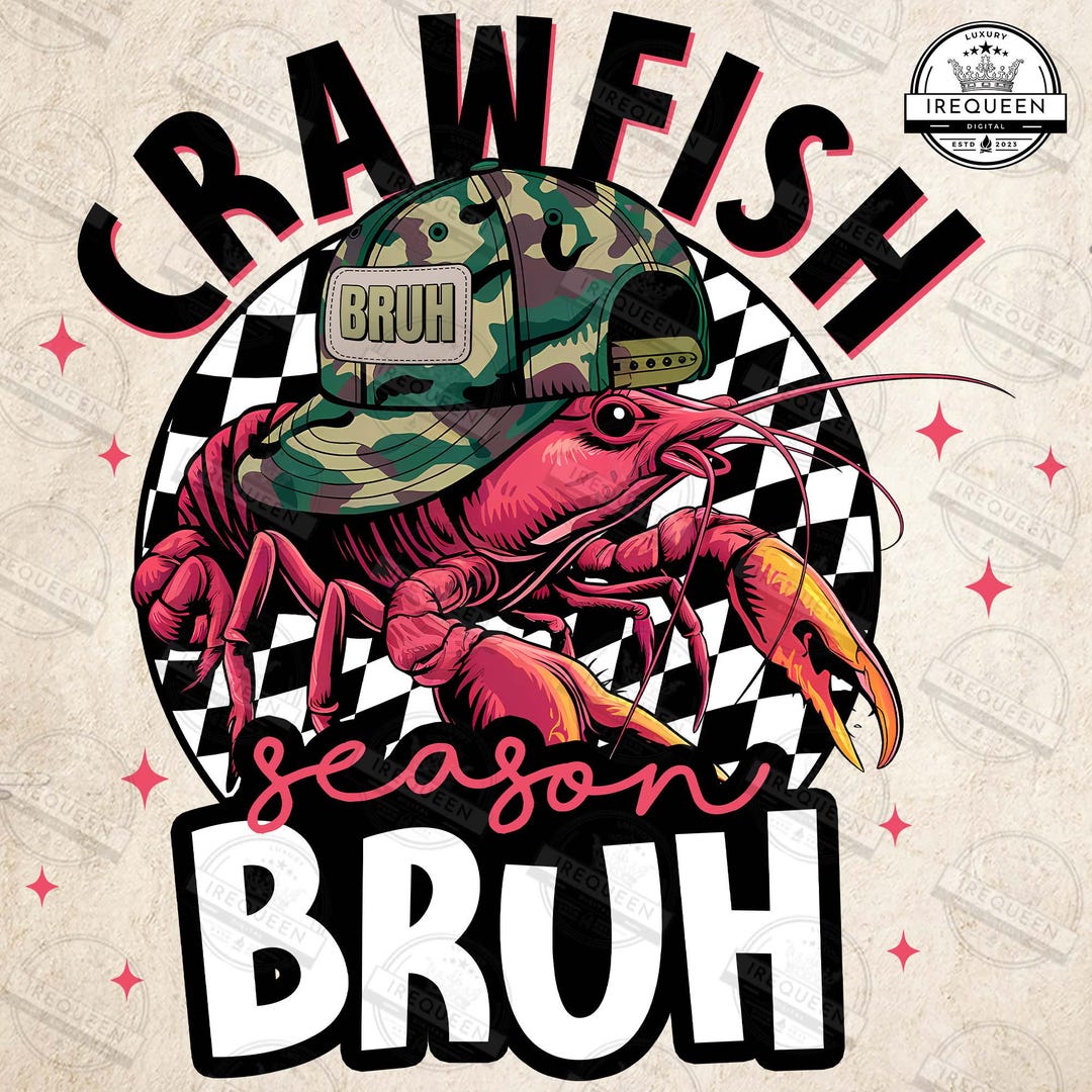 Crawfish Season Bruh PNG, Crawfish Hat Boy Png, Funny Crawfish Png ...
