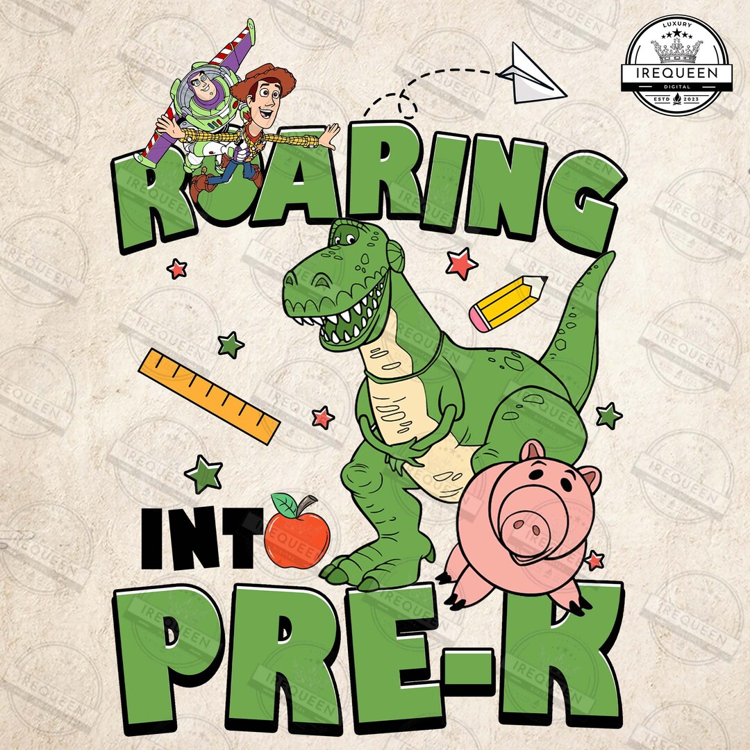 Roaring Into Pre-k Png, Boys Toy Cartoon Dinosaur Png, Boys First Day ...