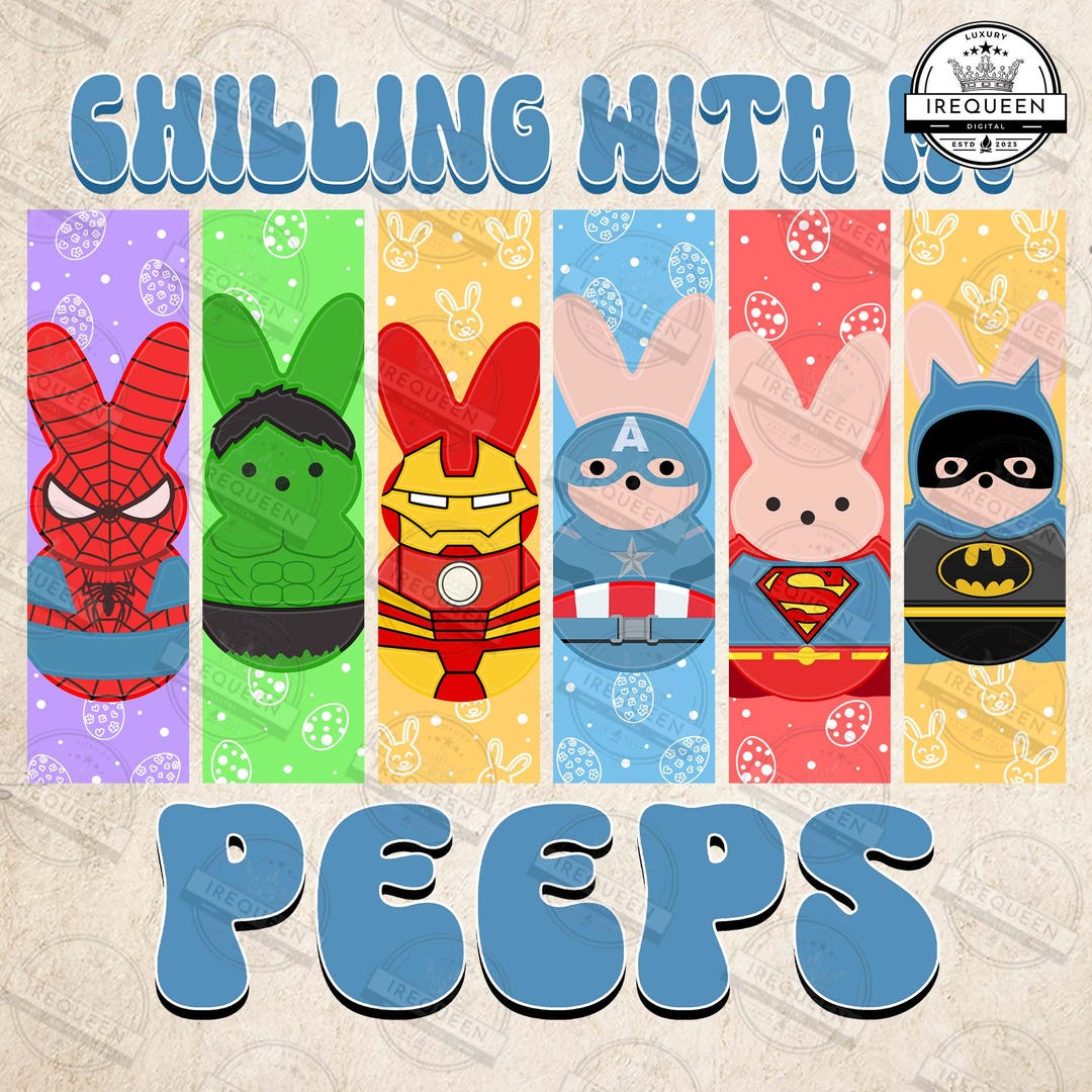 Funny Easter Png, Easter Superhero PNG, Chilling With My Peeps Png ...