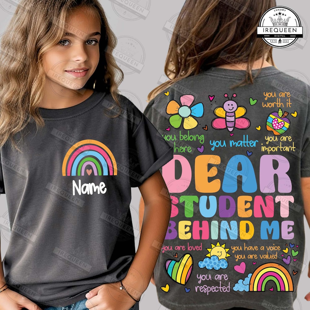 Dear Student Behind Me Back Png, Back to School Png, Teacher ...