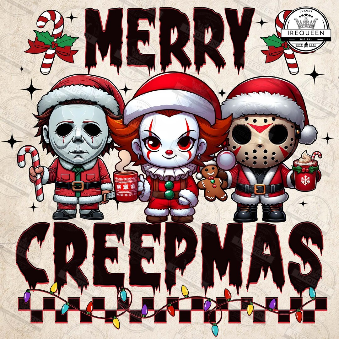 Merry Creepmas Png, Friends Horror Christmas Png, Horror House Png ...