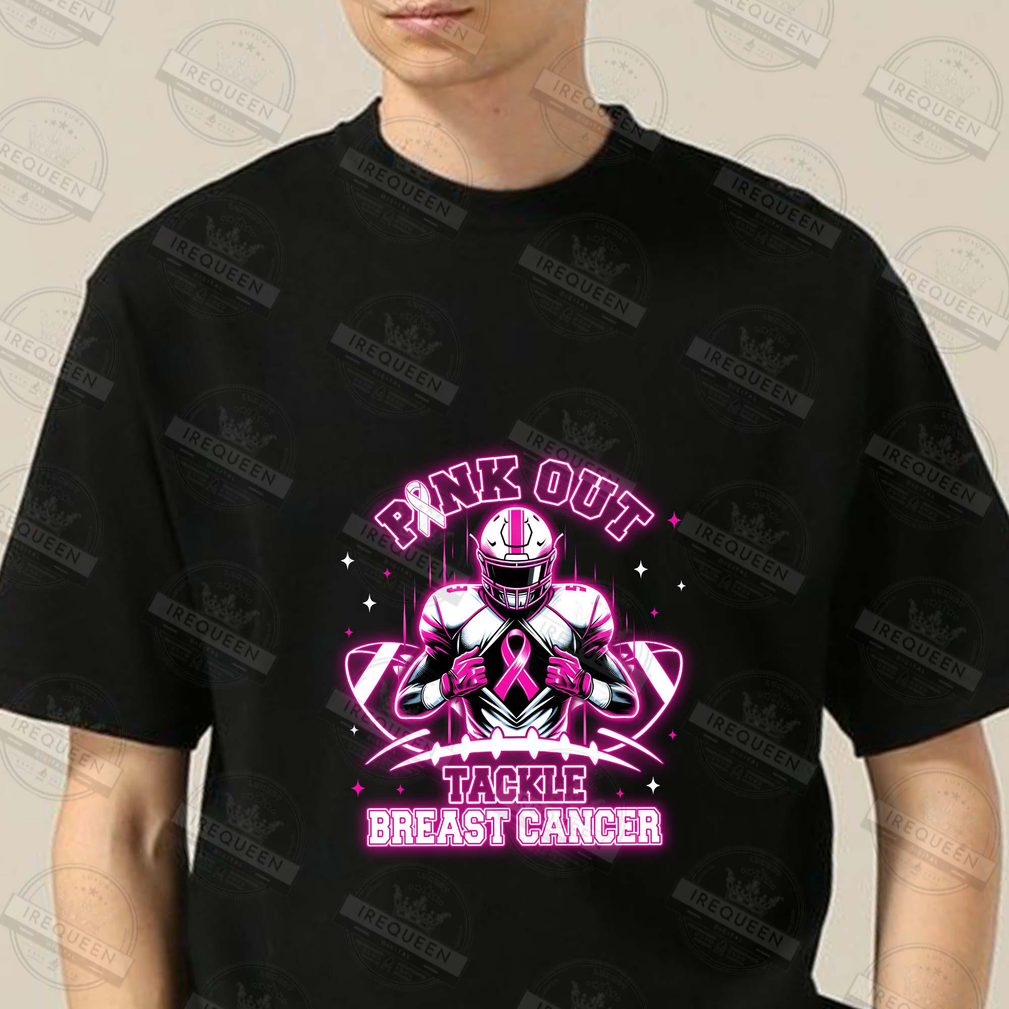 Neon Pink Out Breast Cancer Football Png, American Football Png, Sport ...