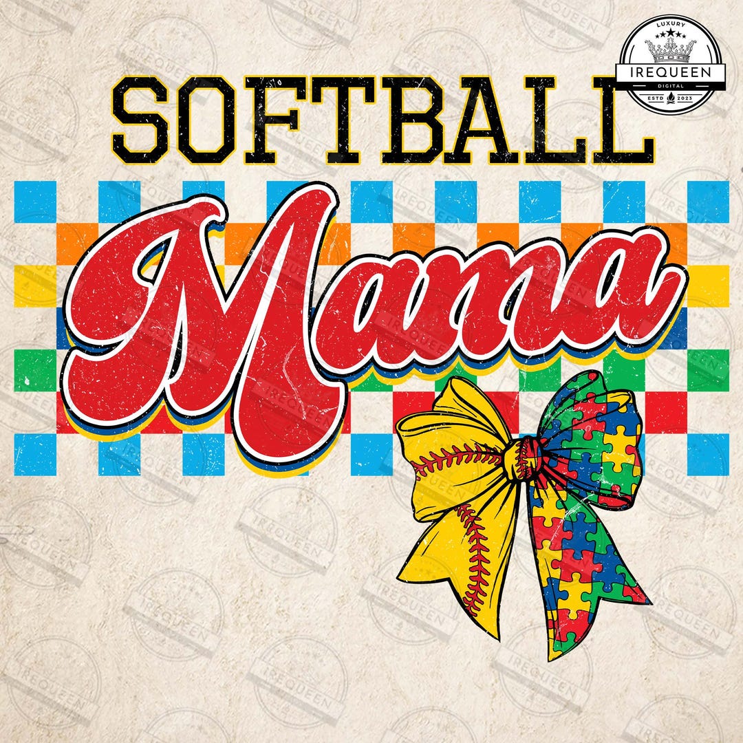 Mama Autism Coquette Softball Png, Autism Softball Coquette Bow Png ...