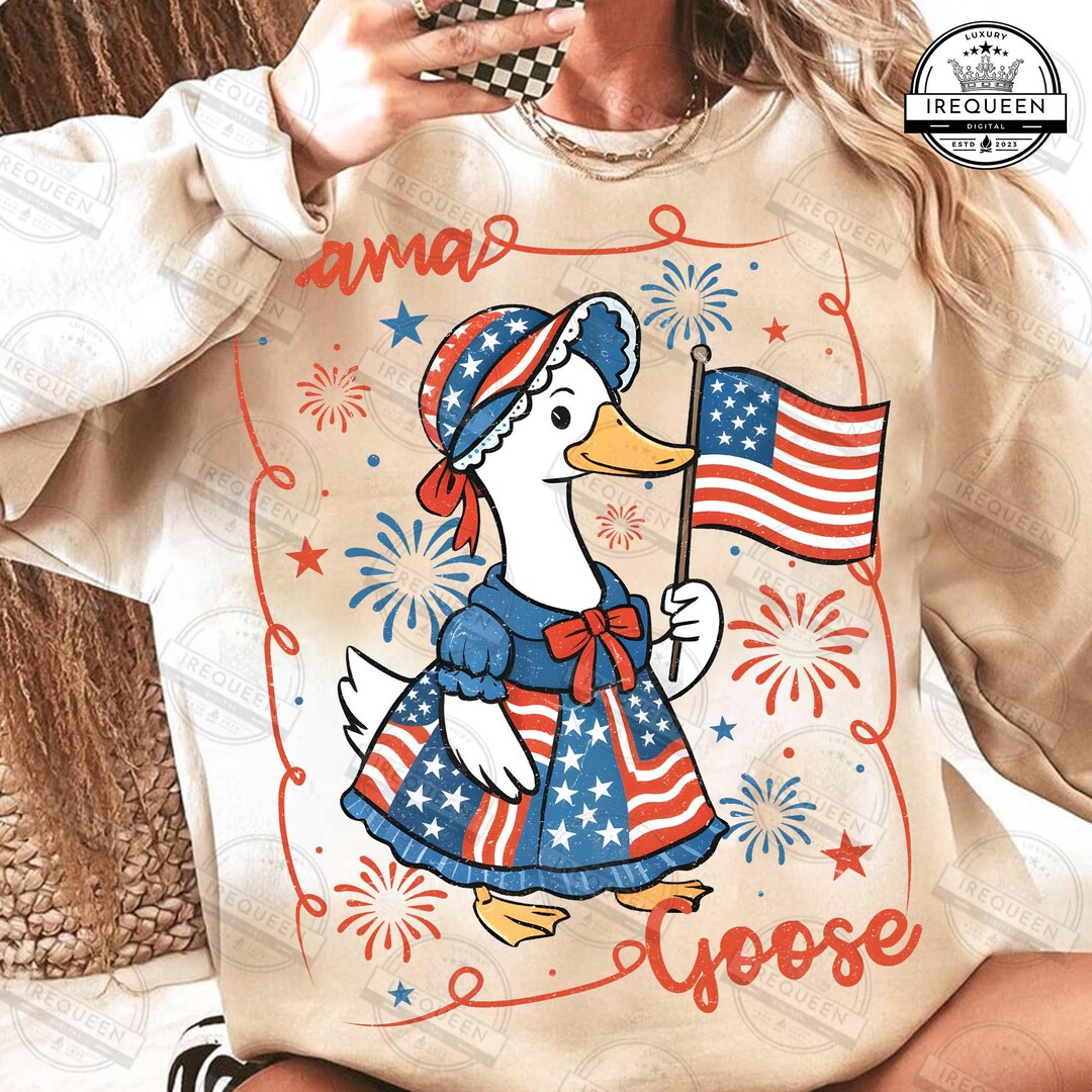4th Goose Png, Silly Goose Bows Png, Coquette 4th of July Png, America ...