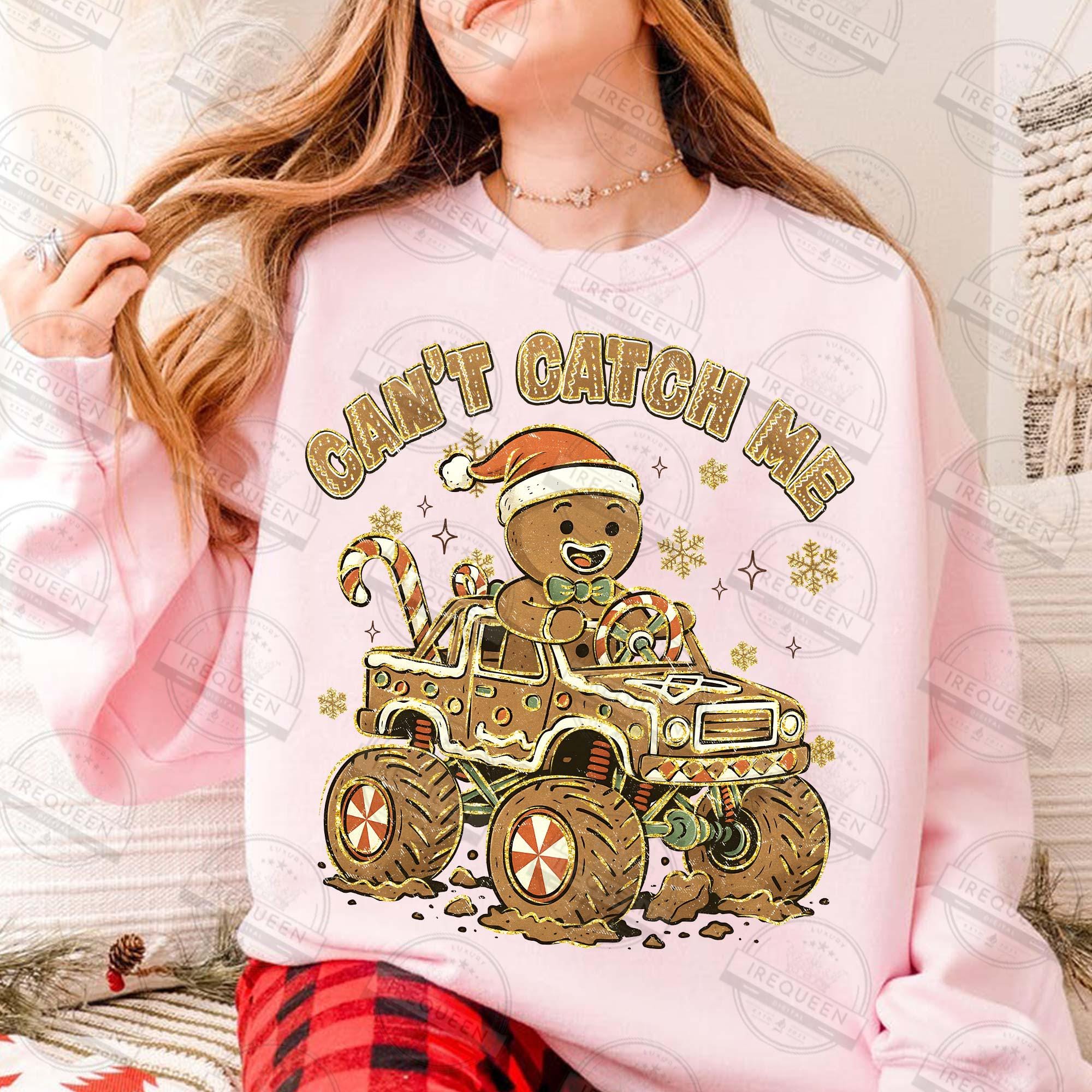 Gingerbread Man Monster Truck Png, Funny Retro Christmas Gingerbread ...