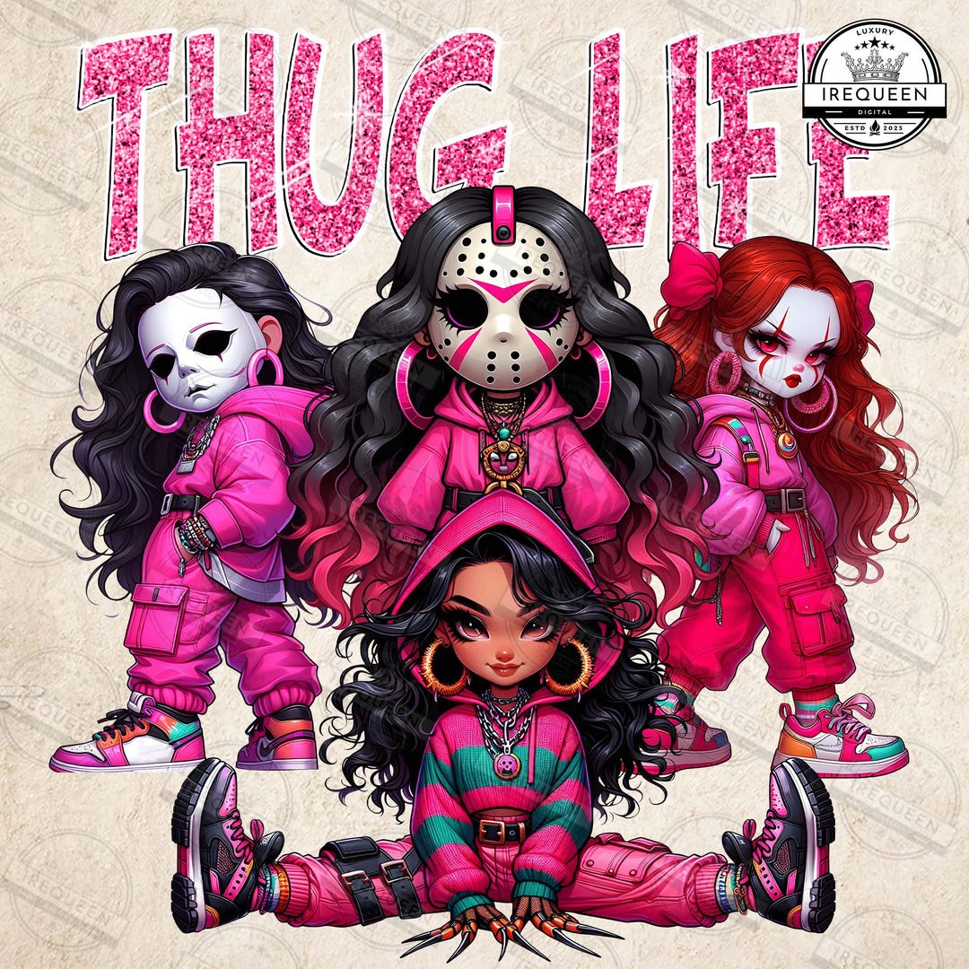 Pink Killer Character Png, Thug Life Png, Horror Lady Png, Horror ...