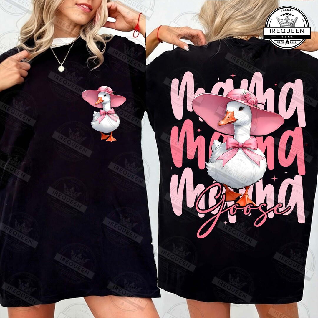 Pink Mama Goose Png, Mama Goose Png, Duck Floral Png, Goose Lover Png ...