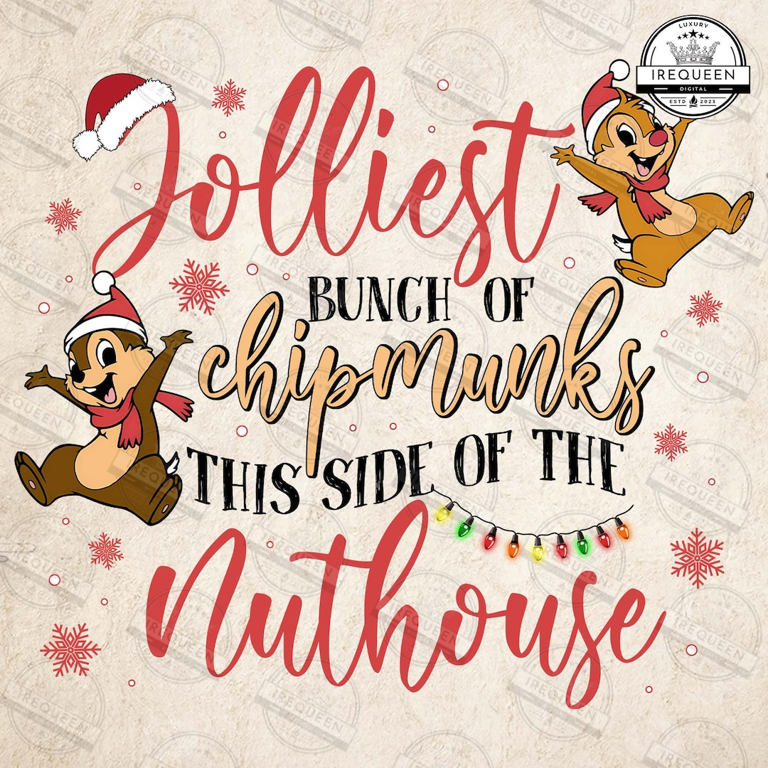Funny Chipmunks Christmas Png, Double Trouble Png, Christmas Cartoon Character Png, Merry ...