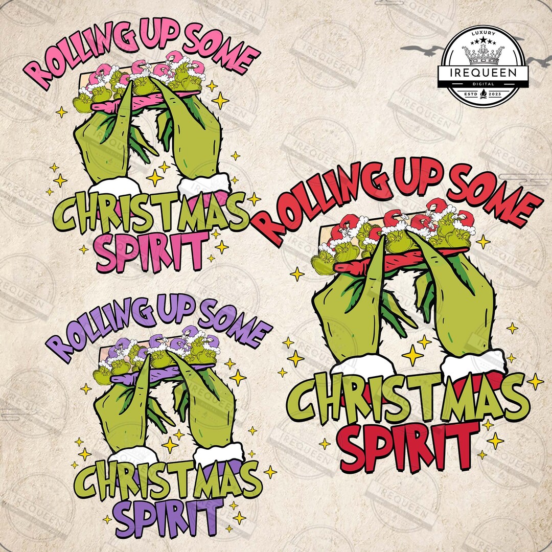 Rolling up Some Christmas Spirit Png Funny Christmas Png - Etsy
