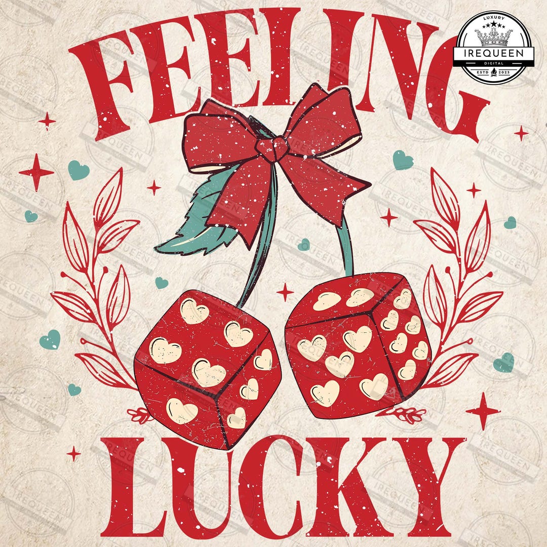 Feeling Lucky Valentine Png, Happy Valentines Day Png, Valentine Dices ...