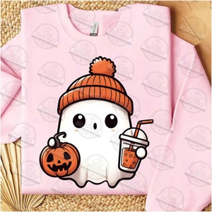 5 Cute Ghost Png, Fall Vibes Png, Autumn Coffee Png, Cute Thanksgiving ...