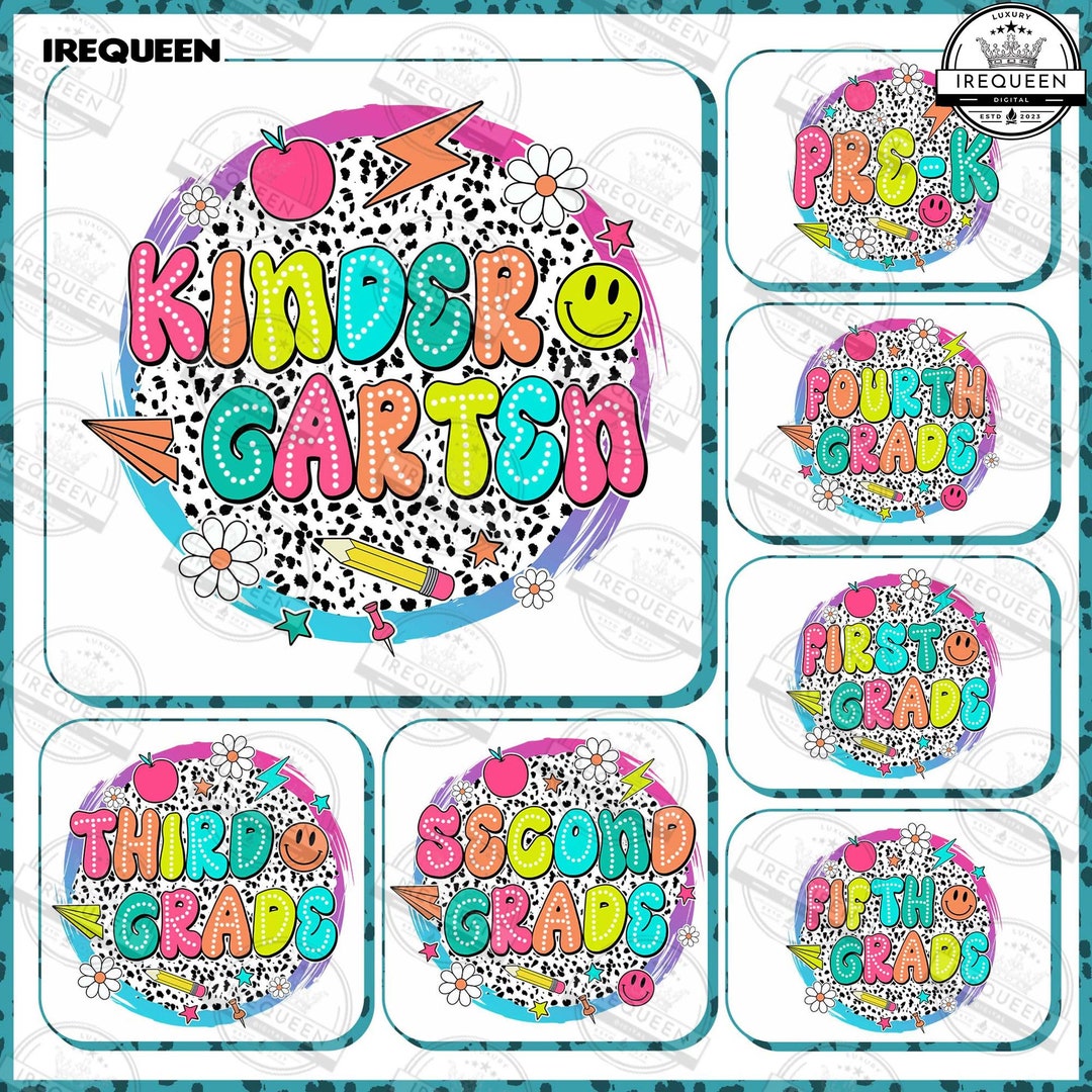 Team First/second/third Grade Png Bundle, Dalmatian Dots Png, Back to ...