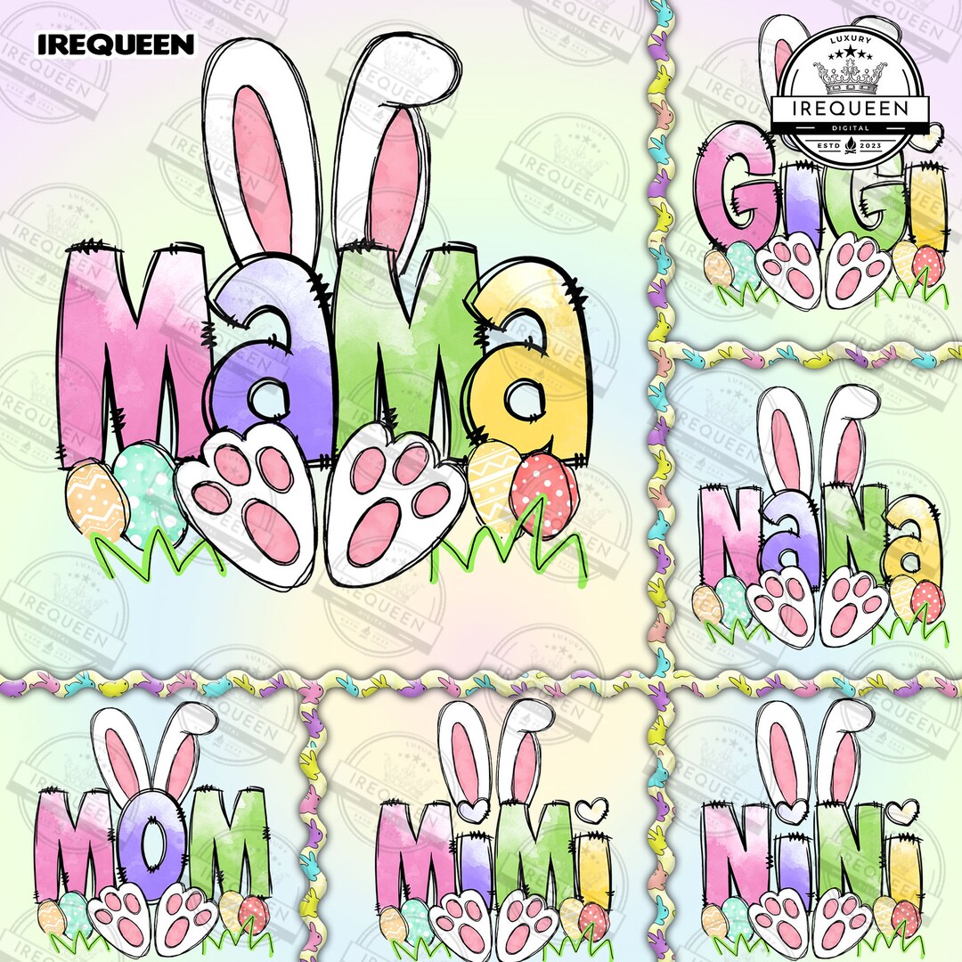 CUSTOM Mama/ Nana/ Mimi Easter Peeps Png, Bunny Png, Happy Easter Day ...