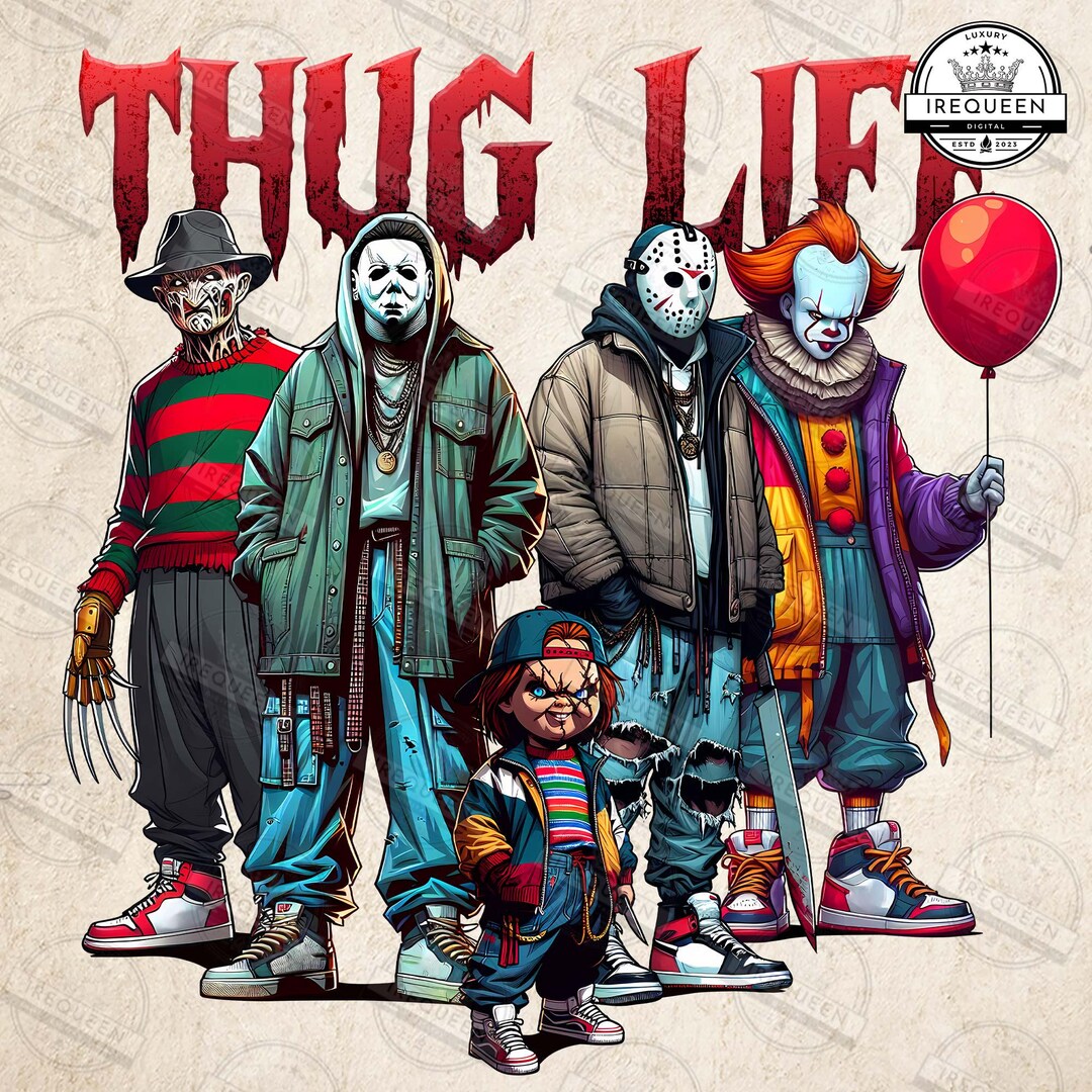 Personajes de películas de terror de Halloween Thug Life Png, Temporada ...