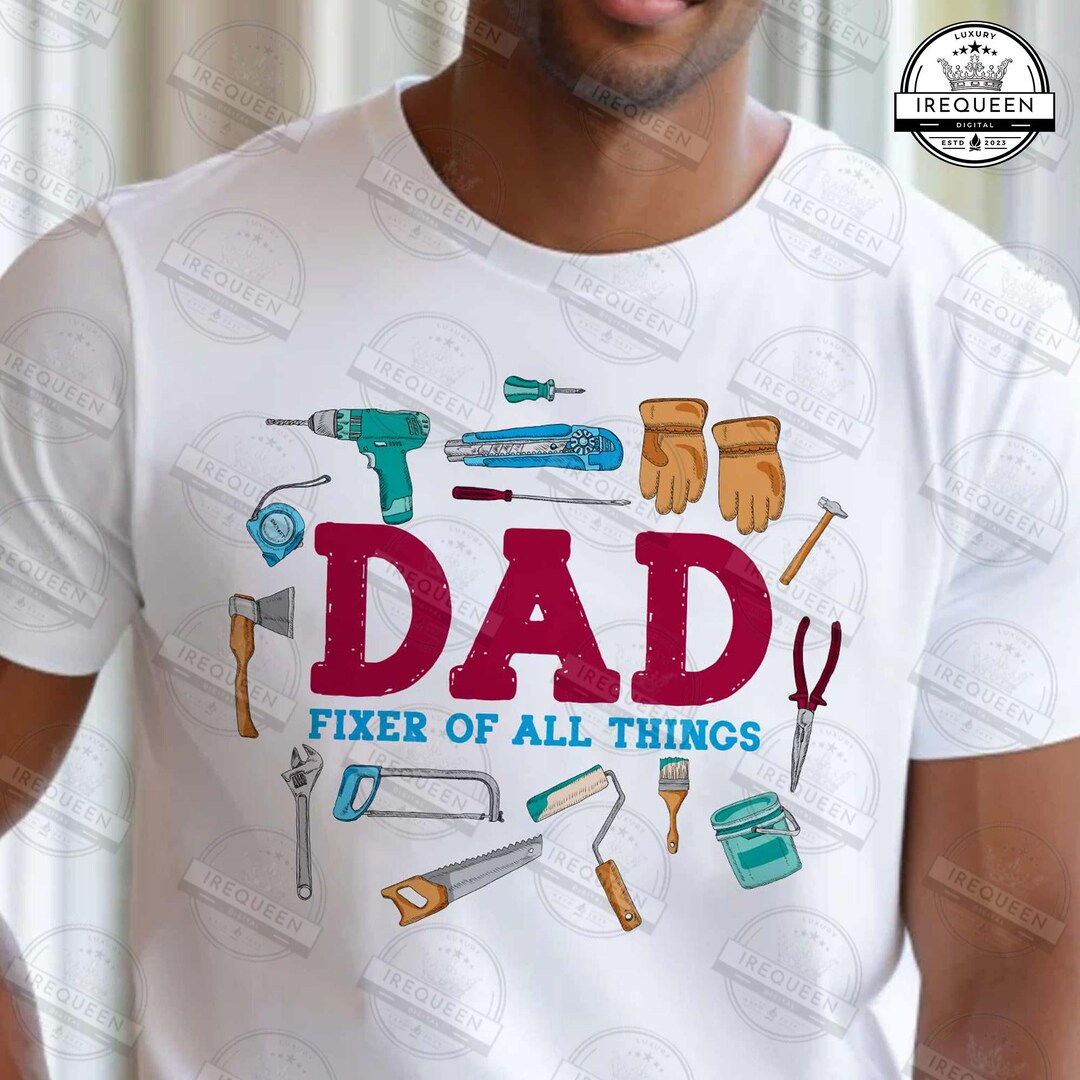 Father's Day Png, Fixer of All Things Dad Png, Retro Dad Png, Retro ...