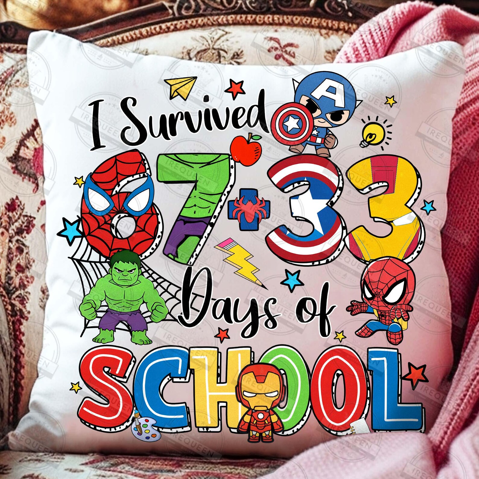 I Survived 67+33 Days of School Png, Happy 100 Days of School Png, 100 ...
