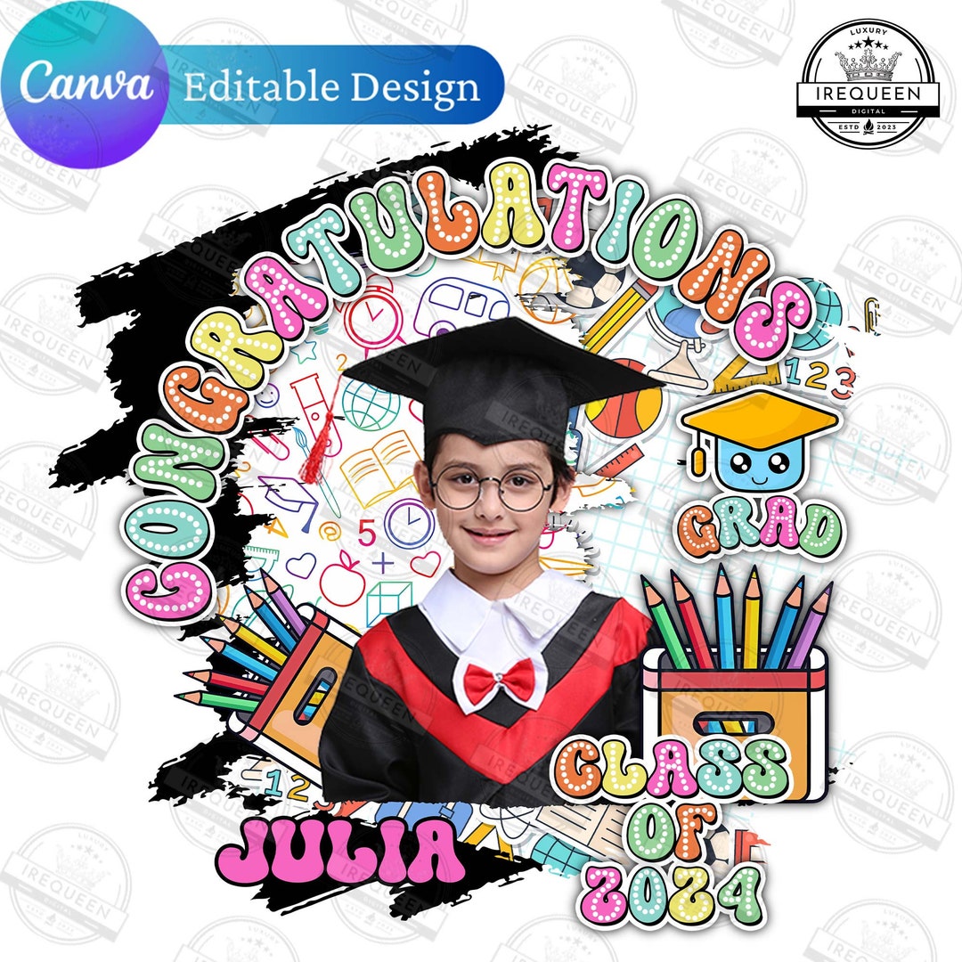 Class of 2024 Kids Graduation Template, Grad Flyer,grad Fan, Grade ...