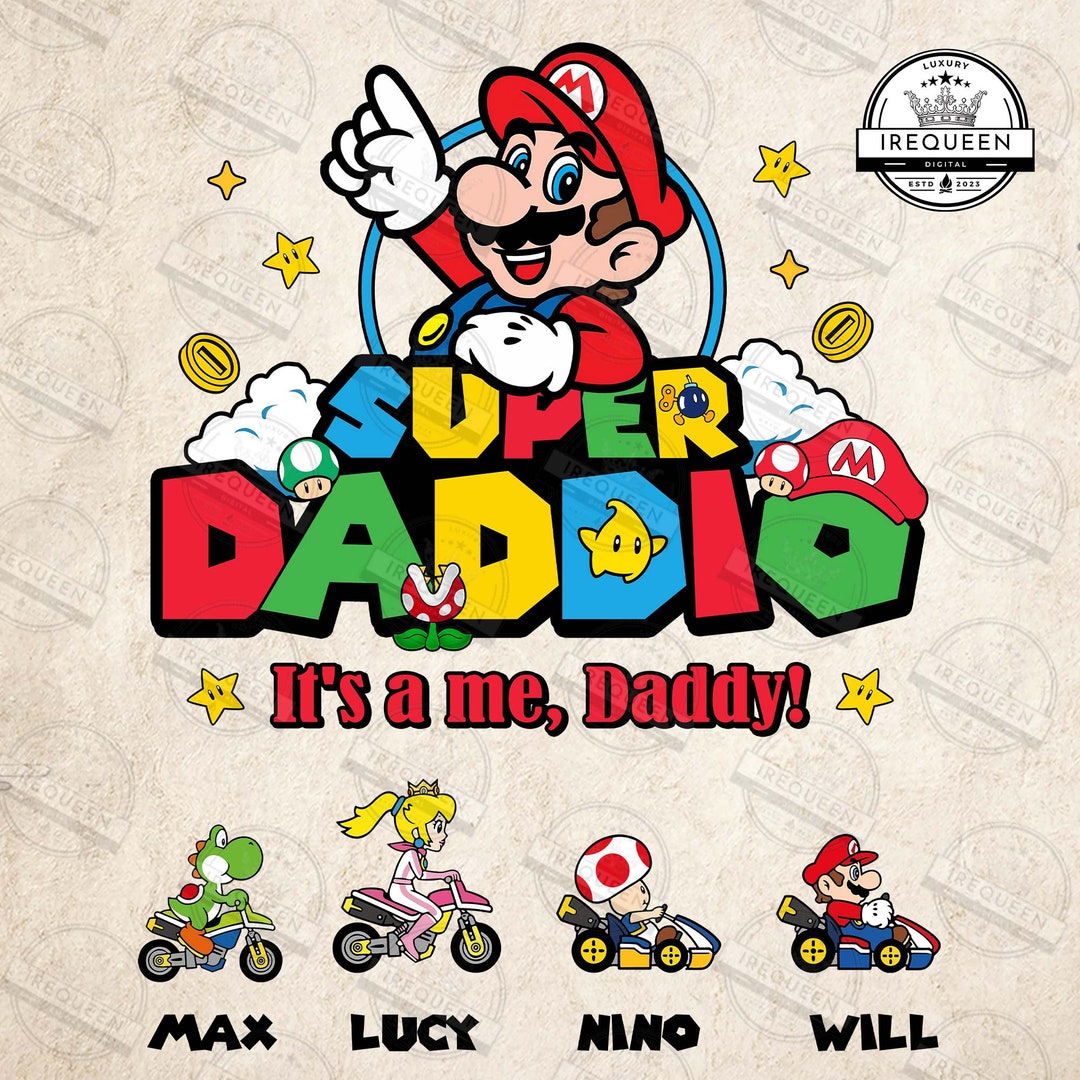 Super Daddio PNG, Funny Dad Gamer Png, Dad Shirt Png, Custom Name Kids ...