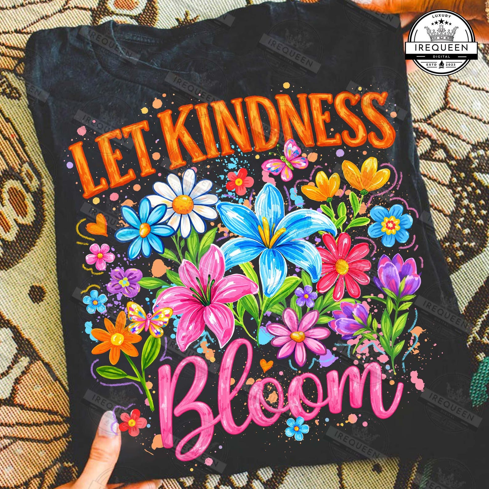 Let Kindness Bloom PNG, Colorful Flower Png, Spring Flower Design ...