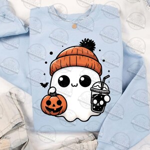 5 Cute Ghost Png, Fall Vibes Png, Autumn Coffee Png, Cute Thanksgiving ...