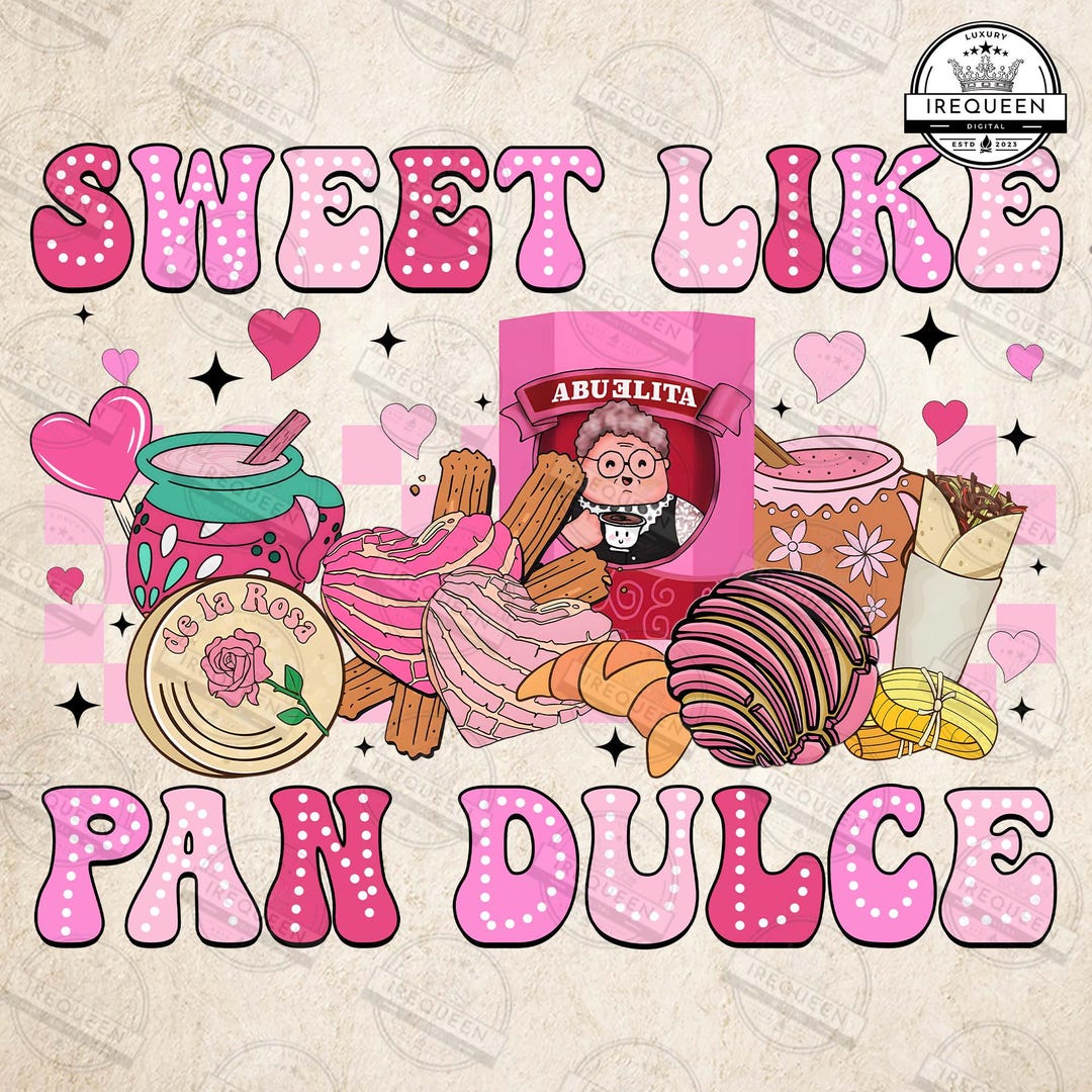 Sweet Like Pan Dulce Png, Pink Valentine Png, Concha Valentines Day ...