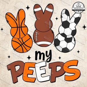 Sports Ball Easter Peep Png, Bunny Peep Soccer Png, Bunny Baseball ...