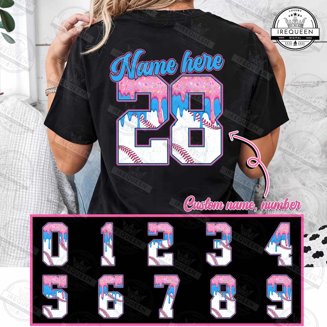 Baseball Ice Cream Drip Number Png, Game Day Png, Baseball Retro Drip ...