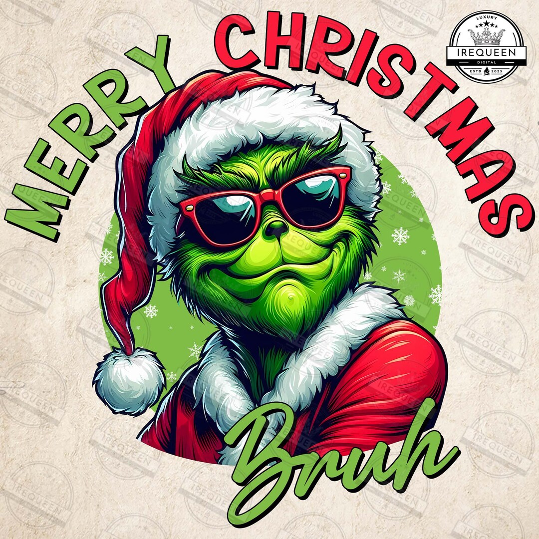 Merry Christmas Bruh Png, Funny Santa Claus Png, Trendy Christmas Png ...