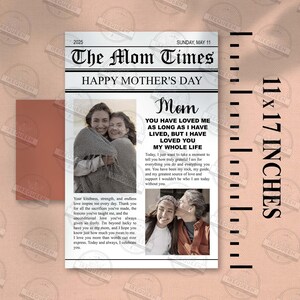 Editable Mothers Day Newspaper Canva Template, Printable Mothers Day ...