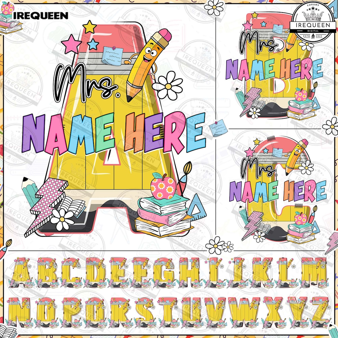 Personalized Teacher Design Png, Custom Your Name Teacher Png, Custom ...