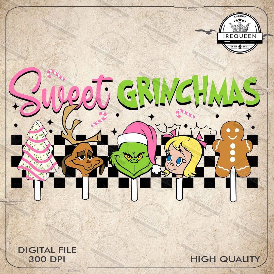 Sweat Christmas PNG Merry Pink Christmas Png Green Monster - Etsy