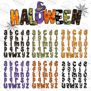 Halloween Doodle Letters With Clip Art, Make Your Own Name, Doodle ...