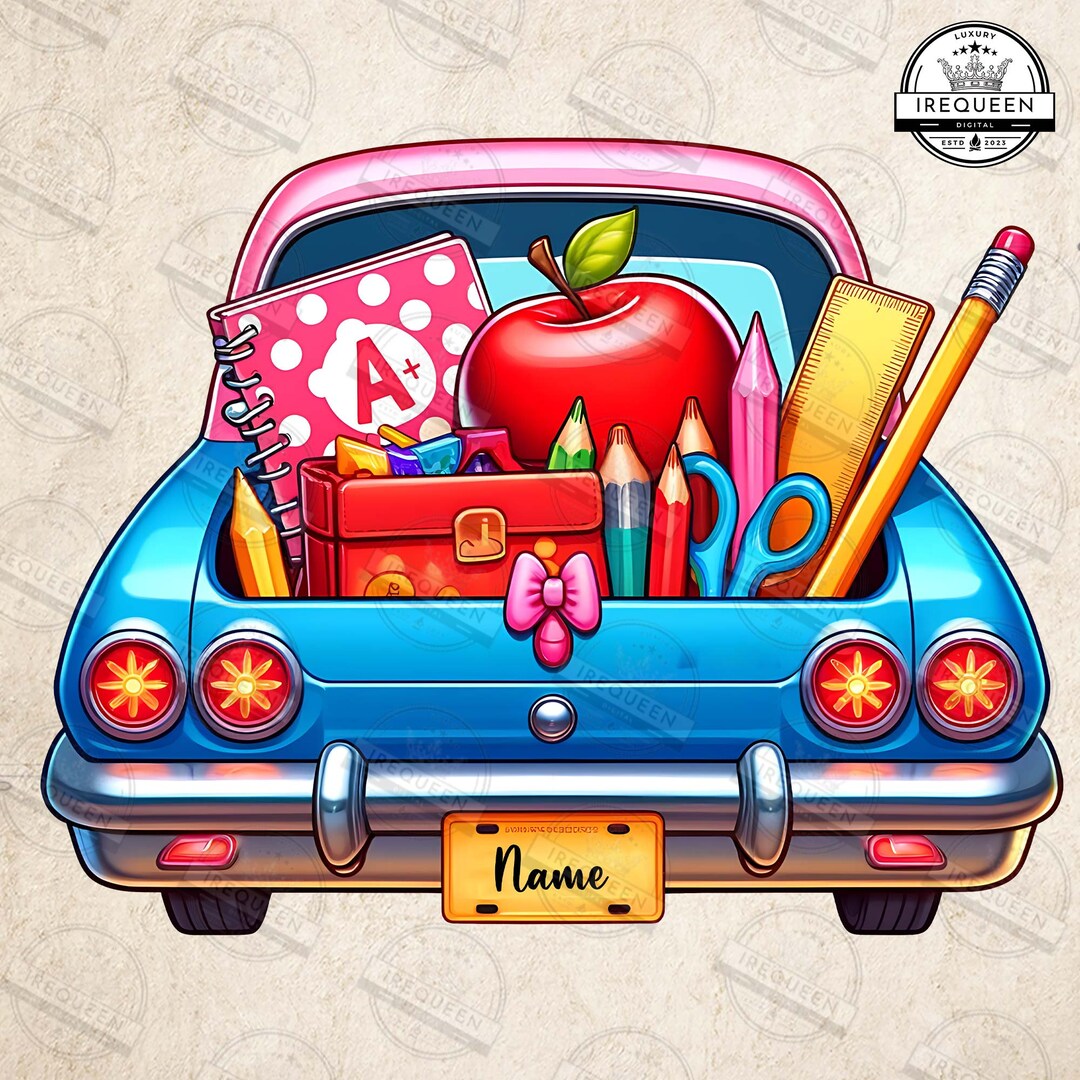 Custom Back to School Truck Png, First Day of School Png, Teacher ...