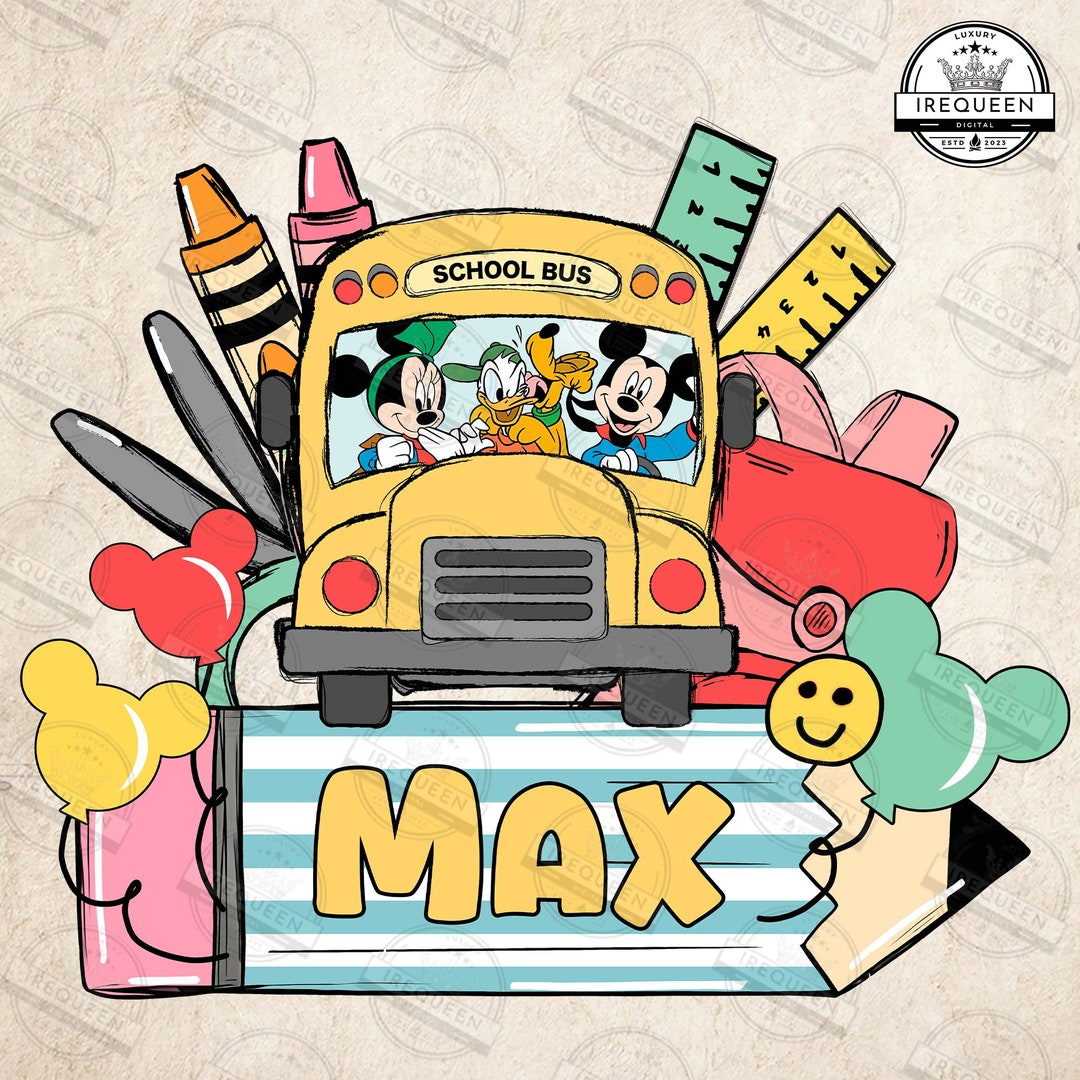 CUSTOM Cartoon Name Kids Png, Bright Dots Pencil Png, Custom Name Png ...