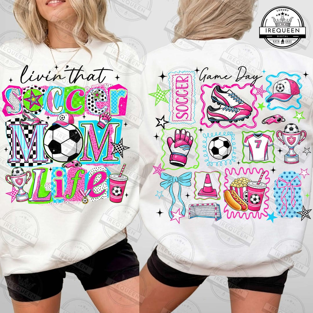 Retro Soccer Mom Png, Preppy Soccer Png, Game Day Png, Soccer Mom Png ...