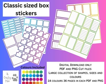 Printable Planner Box Stickers for Happy Planner Gray Functional ...