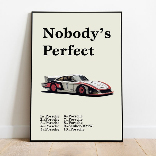 Vintage Porsche Poster Not Perfect - Etsy