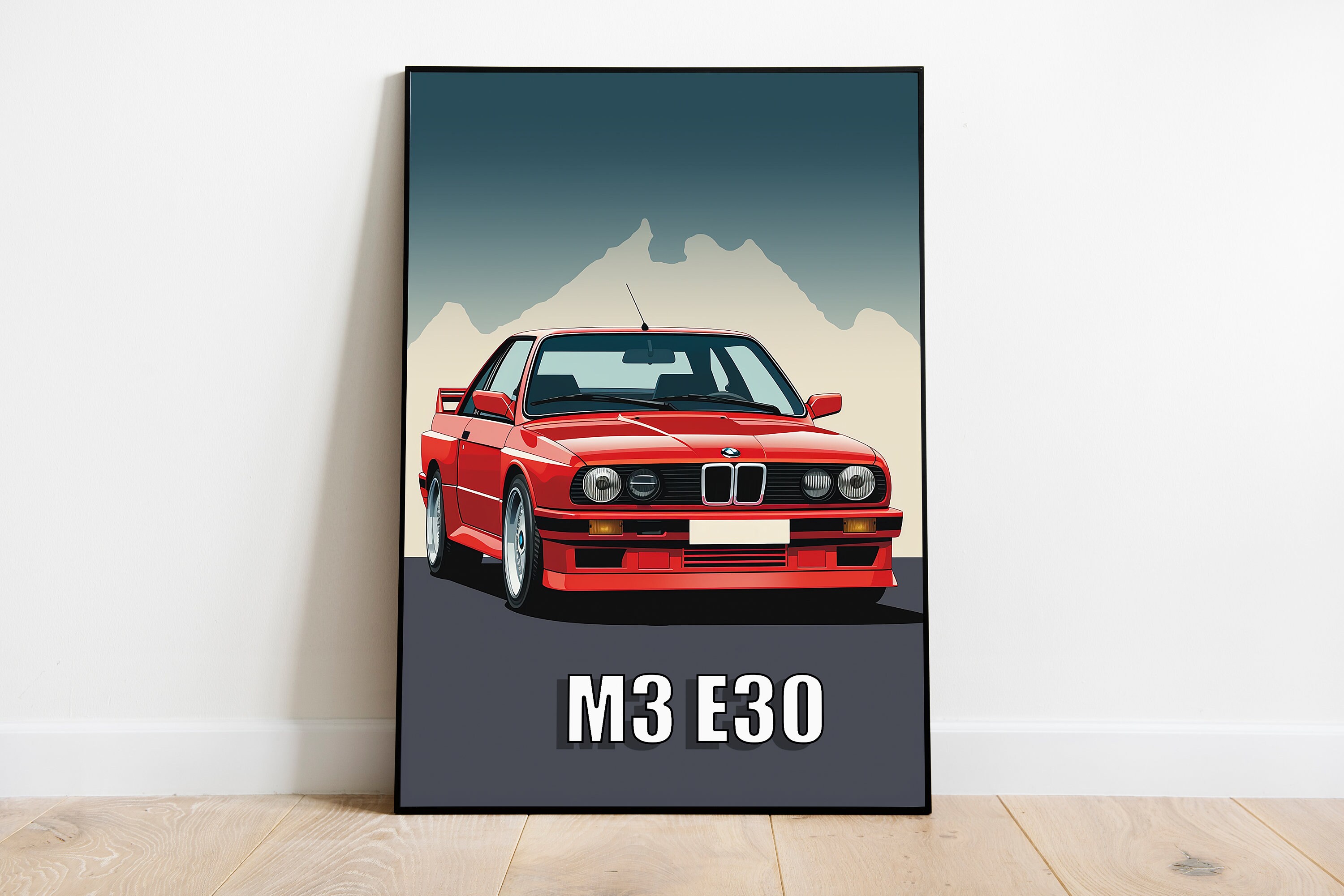 BMW M3 E30 Racing Heritage Unleashed Classic Car Art Poster Old School ...