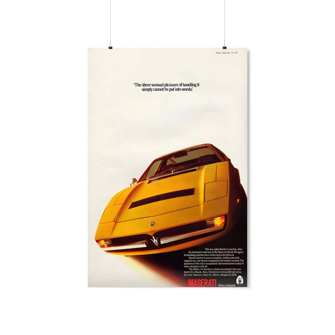 Maserati Merak Old School Racing Posters Racing Posters Car Posters Car ...