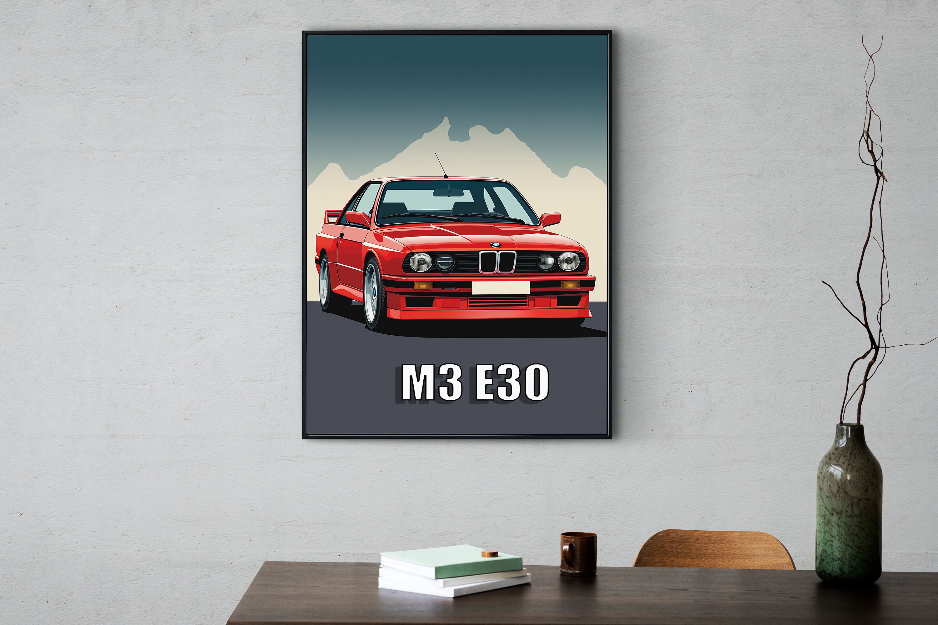 BMW M3 E30 Racing Heritage Unleashed Classic Car Art Poster Old School ...