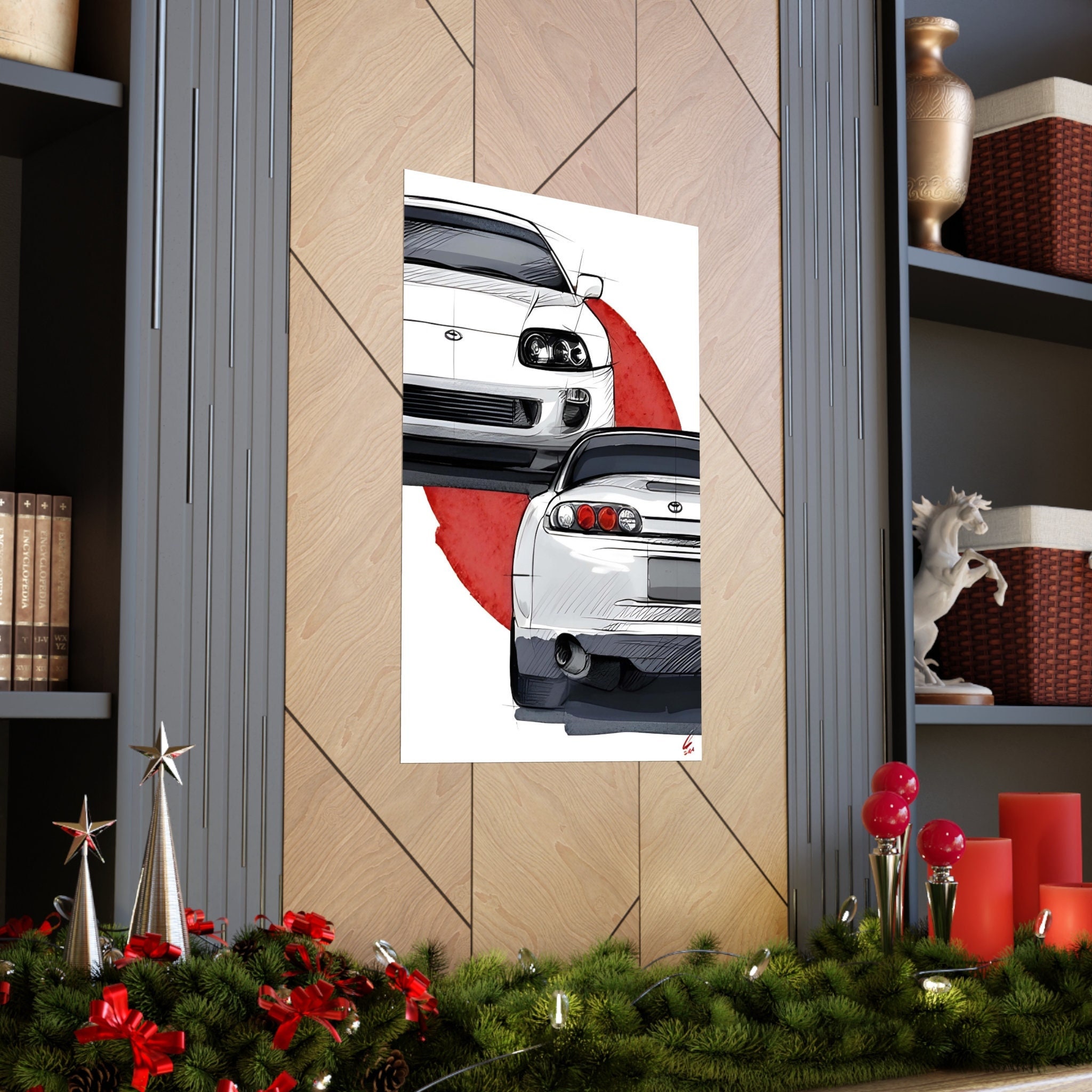 Toyota Supra MK IV II Old School Racing Posters Racing Posters Car ...