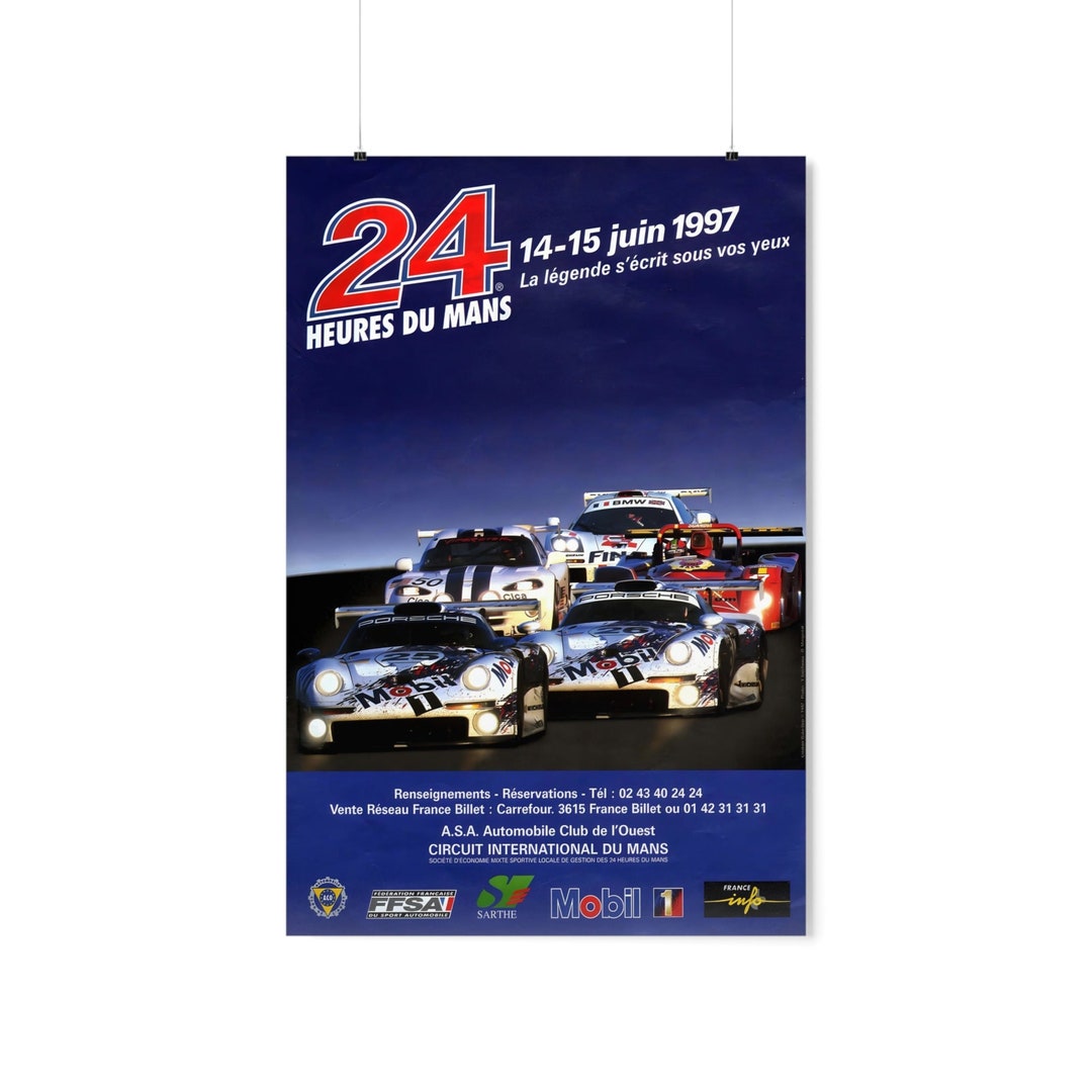 1997 Le Mans Old School Racing Posters Racing Posters Car Posters Car ...