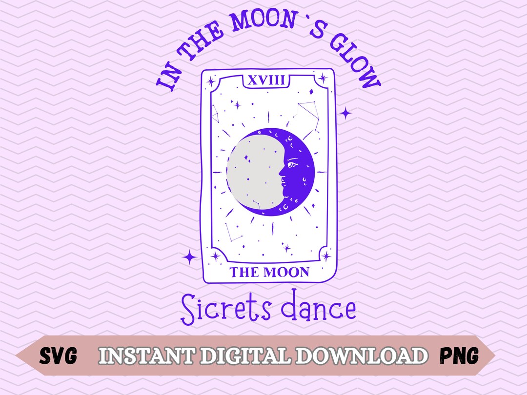 Tarro Cards Design,moon Design, SVG PNG File, Trendy Vintage Retro ...