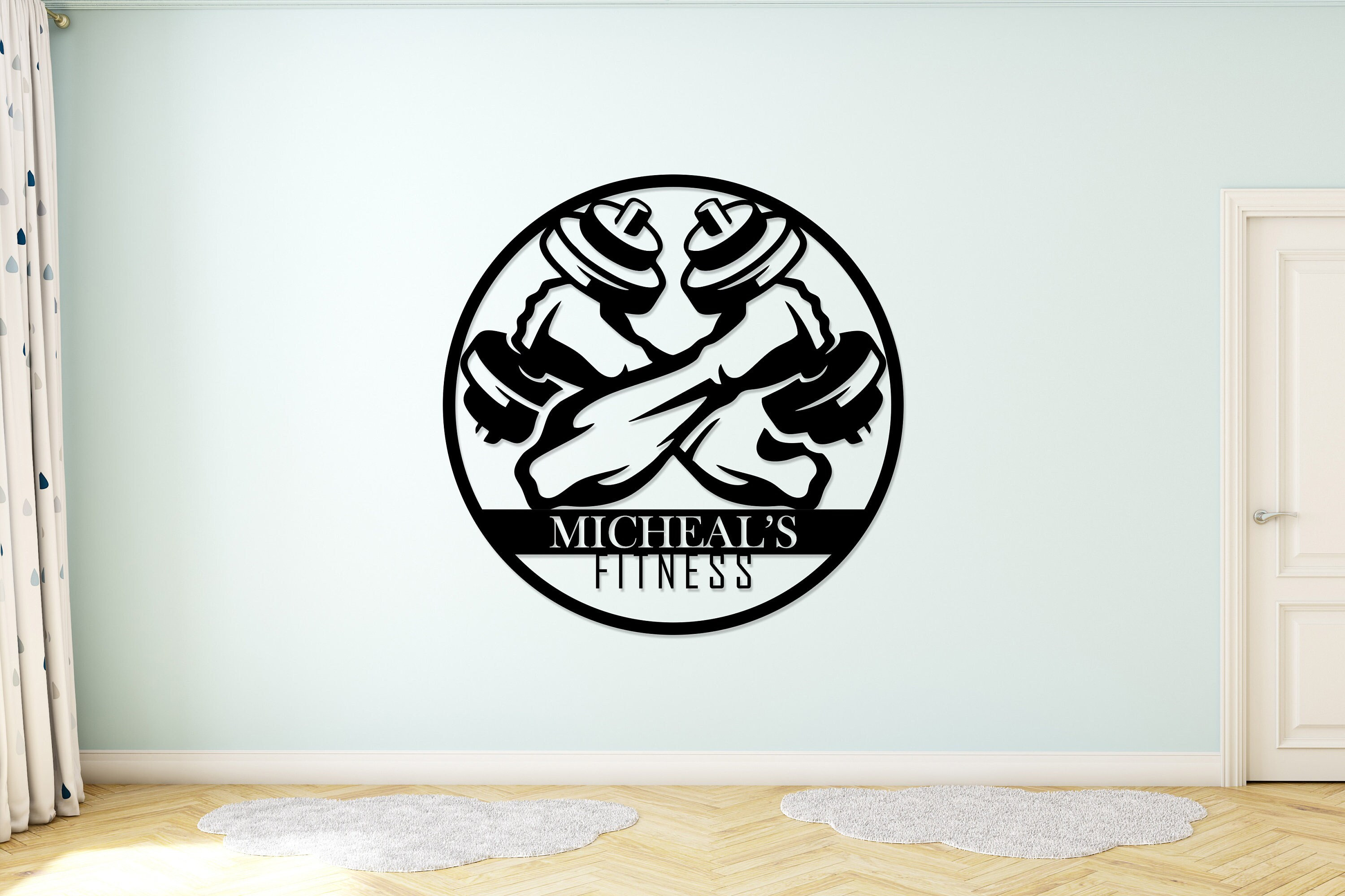 Home Gym Sign, Gym Weights Metal Sign, Personalized Home Gym Signs for ...
