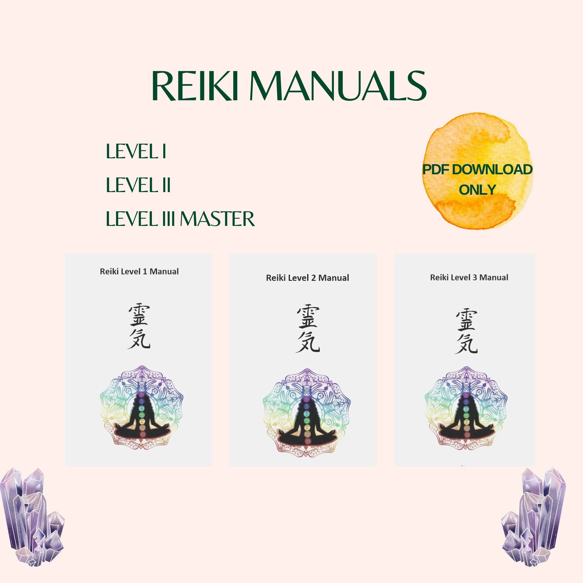 Reiki Level I II III Complete Manuals Master/teacher Manuals ...