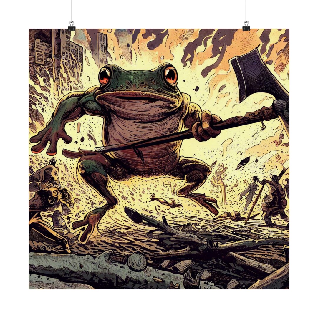 Frog Fighter Palimpsest Posters - Etsy